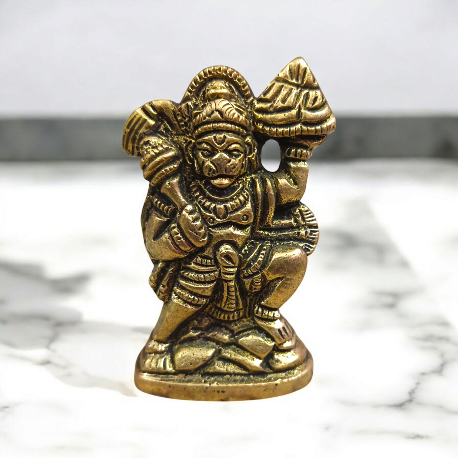 Hanuman Ji Brass Idol | Carrying Mountain Statue for Strength and ...