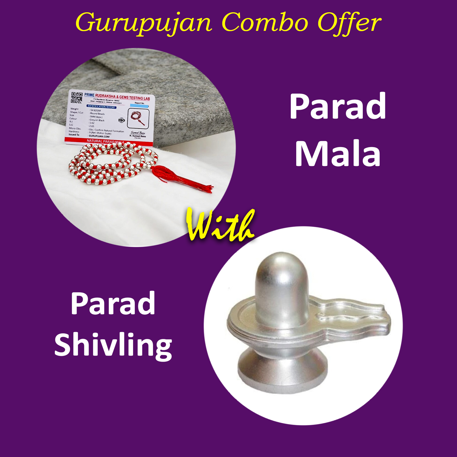 Parad Mala & Shivling Combo – Lab Certified Spiritual Set – Gurupujan ...