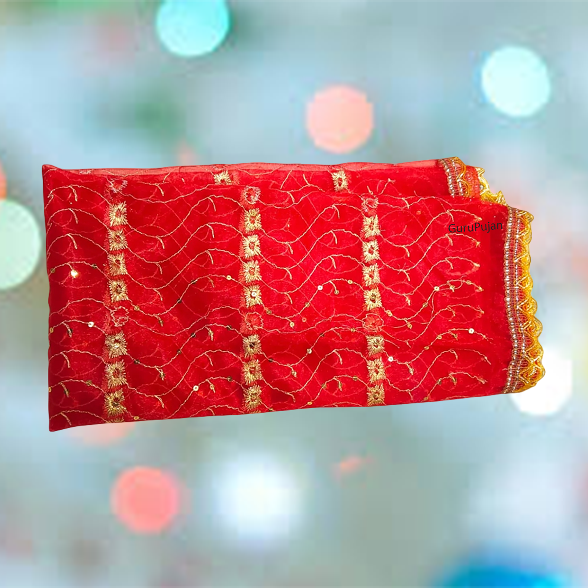Lal Chunni | Mata Rani Red Chuniri 2 Meter – Gurupujan – GuruPujan